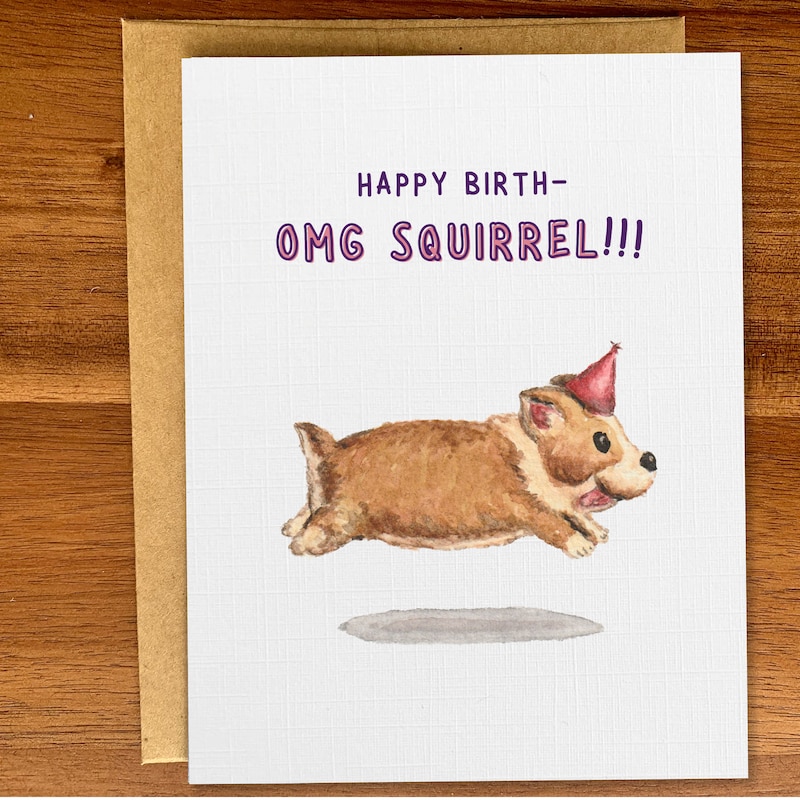 Corgi Lover Birthday Cards - Etsy