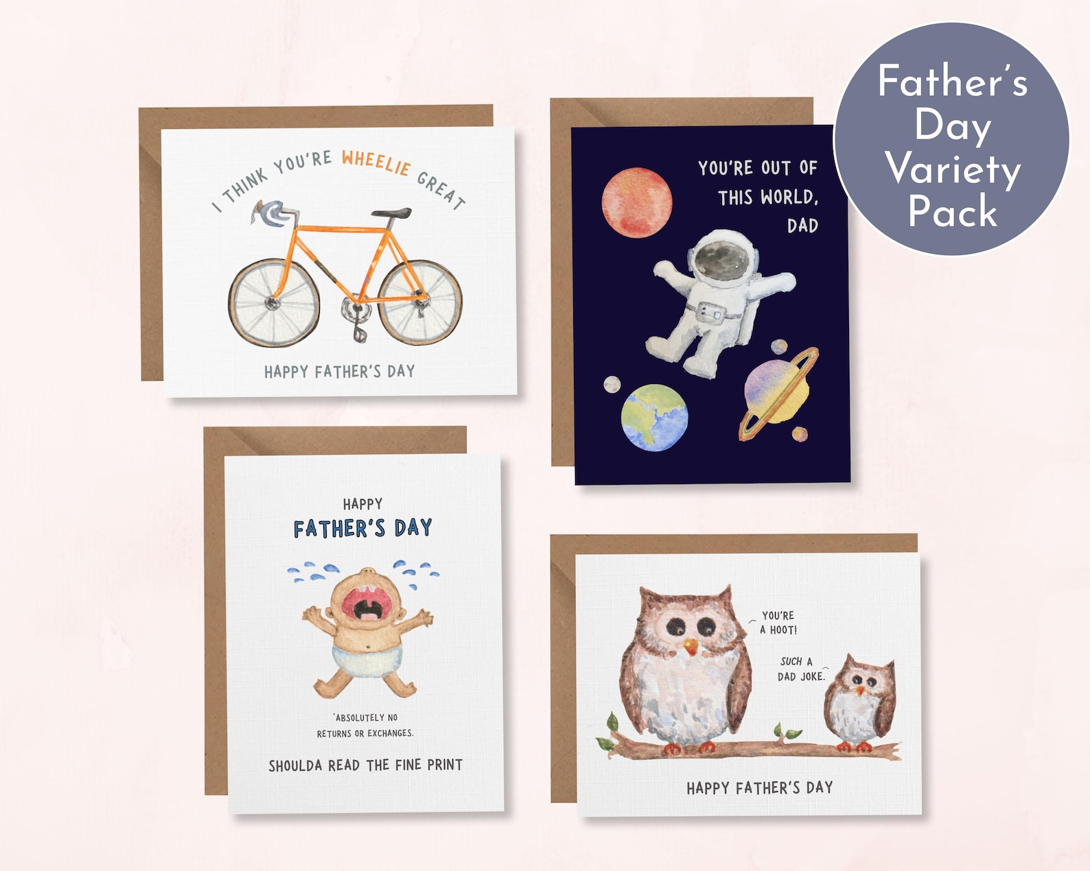 Outer Space Father's Day Card, Funny Astronaut Card for Dad, Space Pun ...