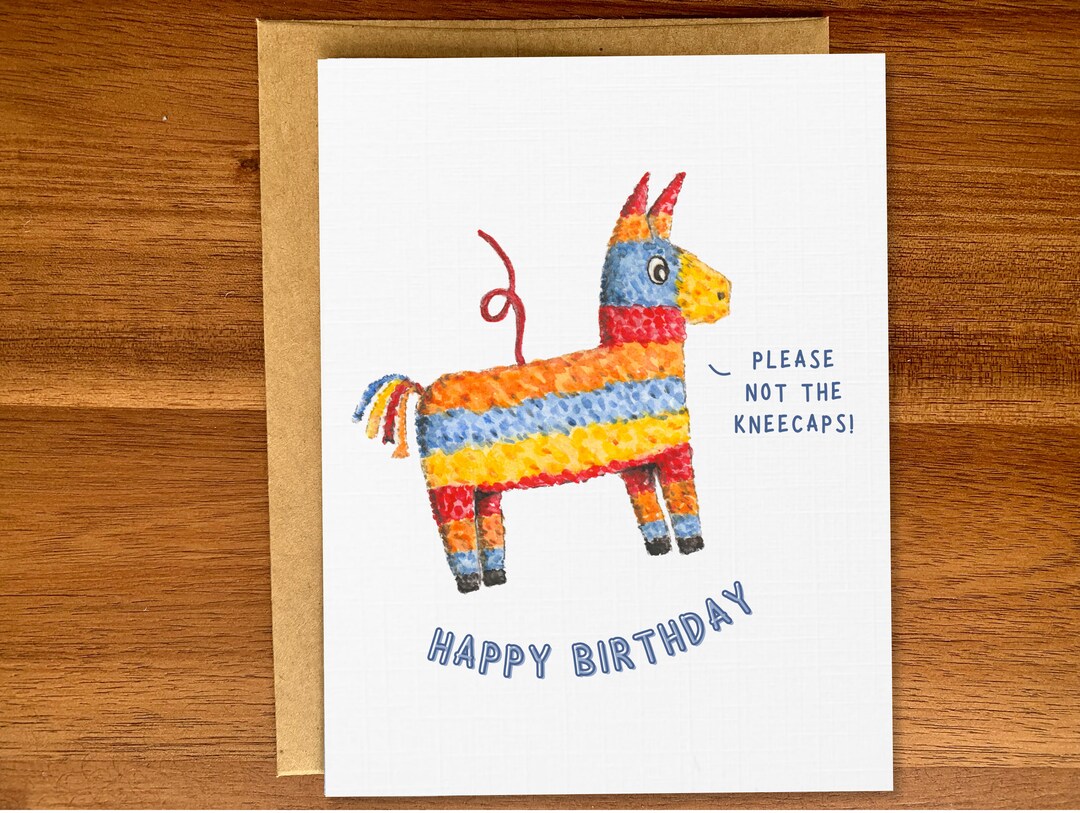 Happy Birthday Pinata Greeting Card, Funny Fiesta Birthday Card ...