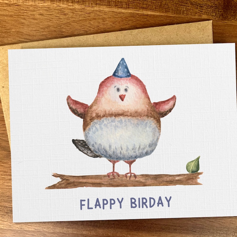Bird Birthday Card - Etsy