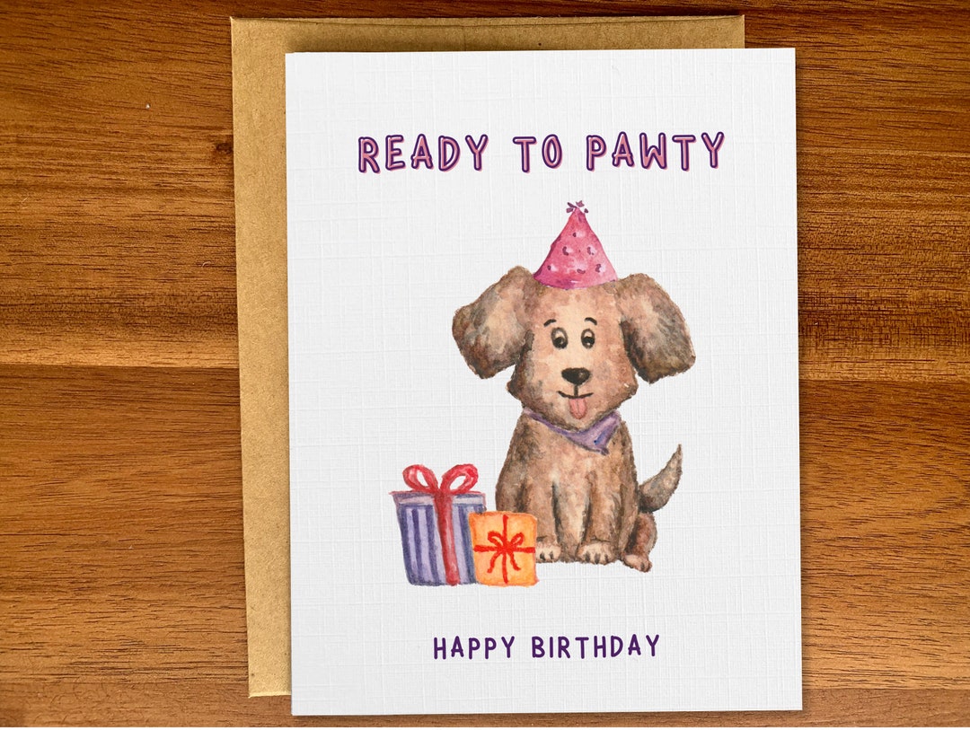 Cute Custom Dog Birthday Card, Funny Personalized Birthday Card for Dog ...
