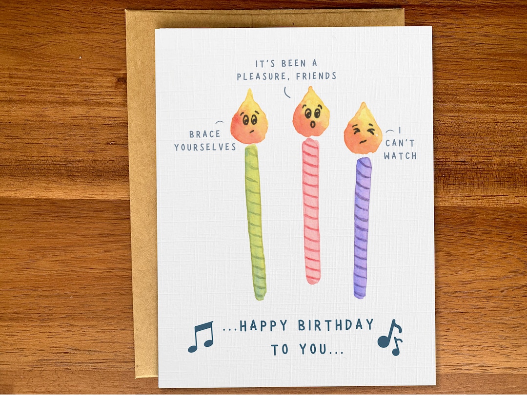 Funny Birthday Candles Card, Morbid Cake Candles Card, Happy Birthday ...