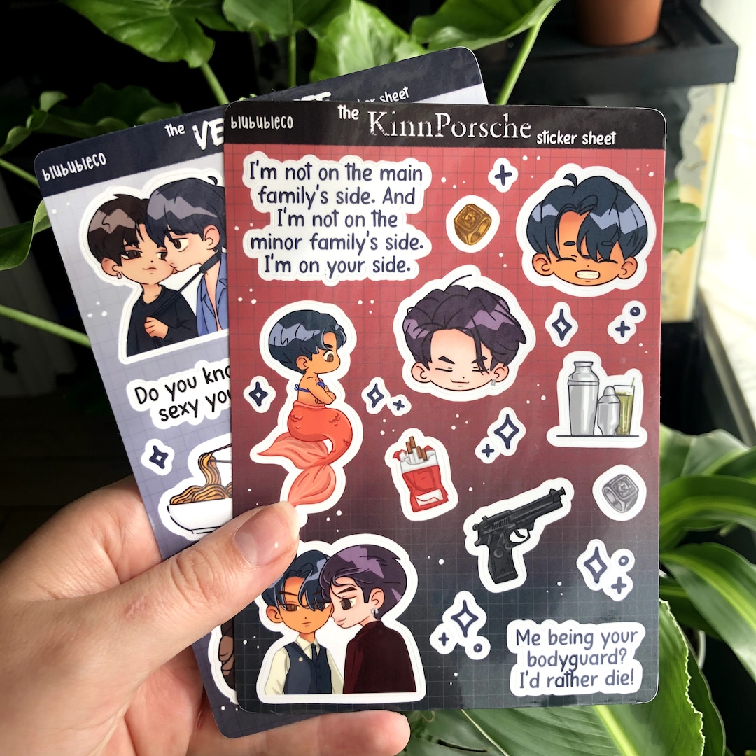 Kinnporsche the Series Sticker Sheet // Kinnporsche / Vegaspete - Etsy