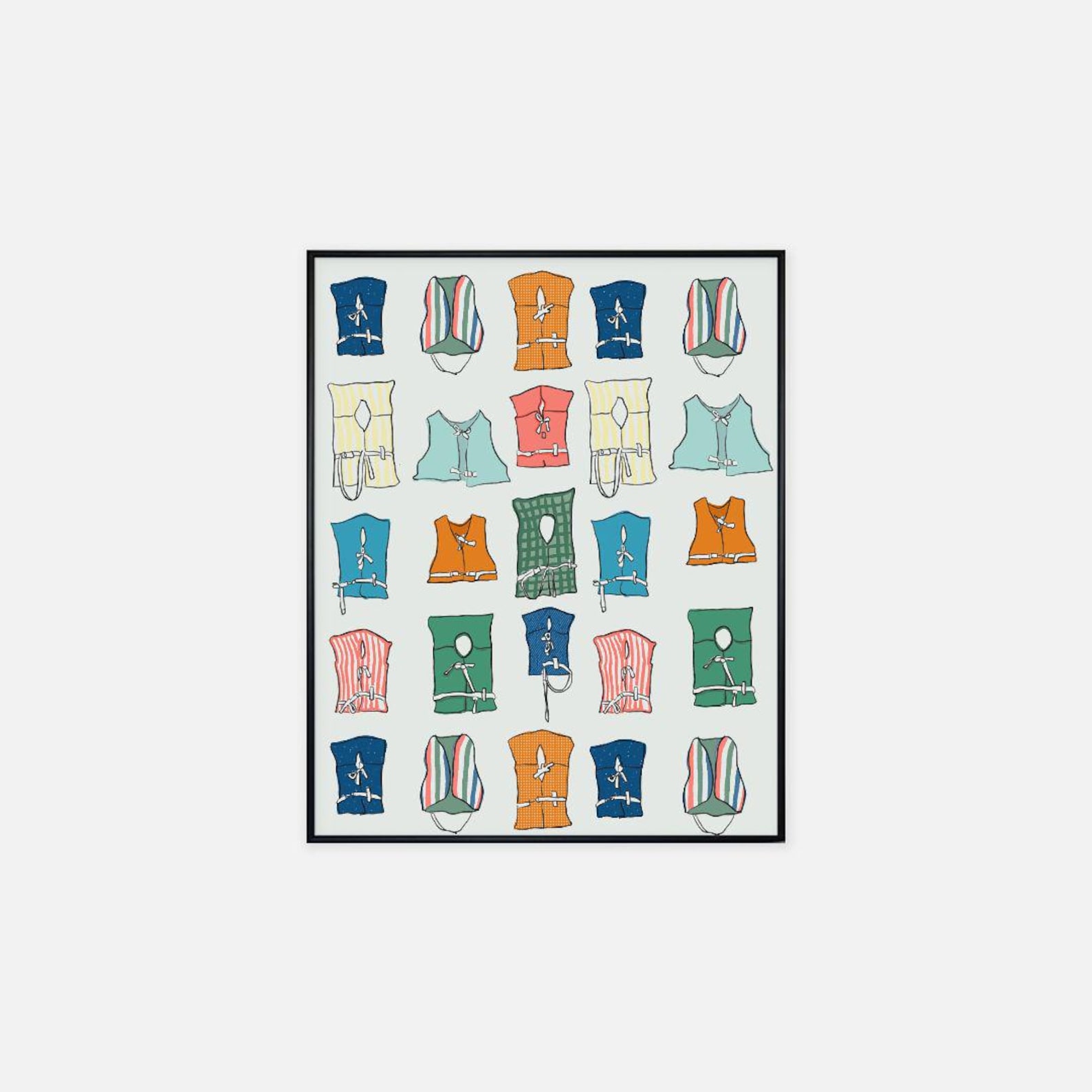 Nautical Buoy & Life Jacket Prints | Vintage Lake House Art (set of 2 ...