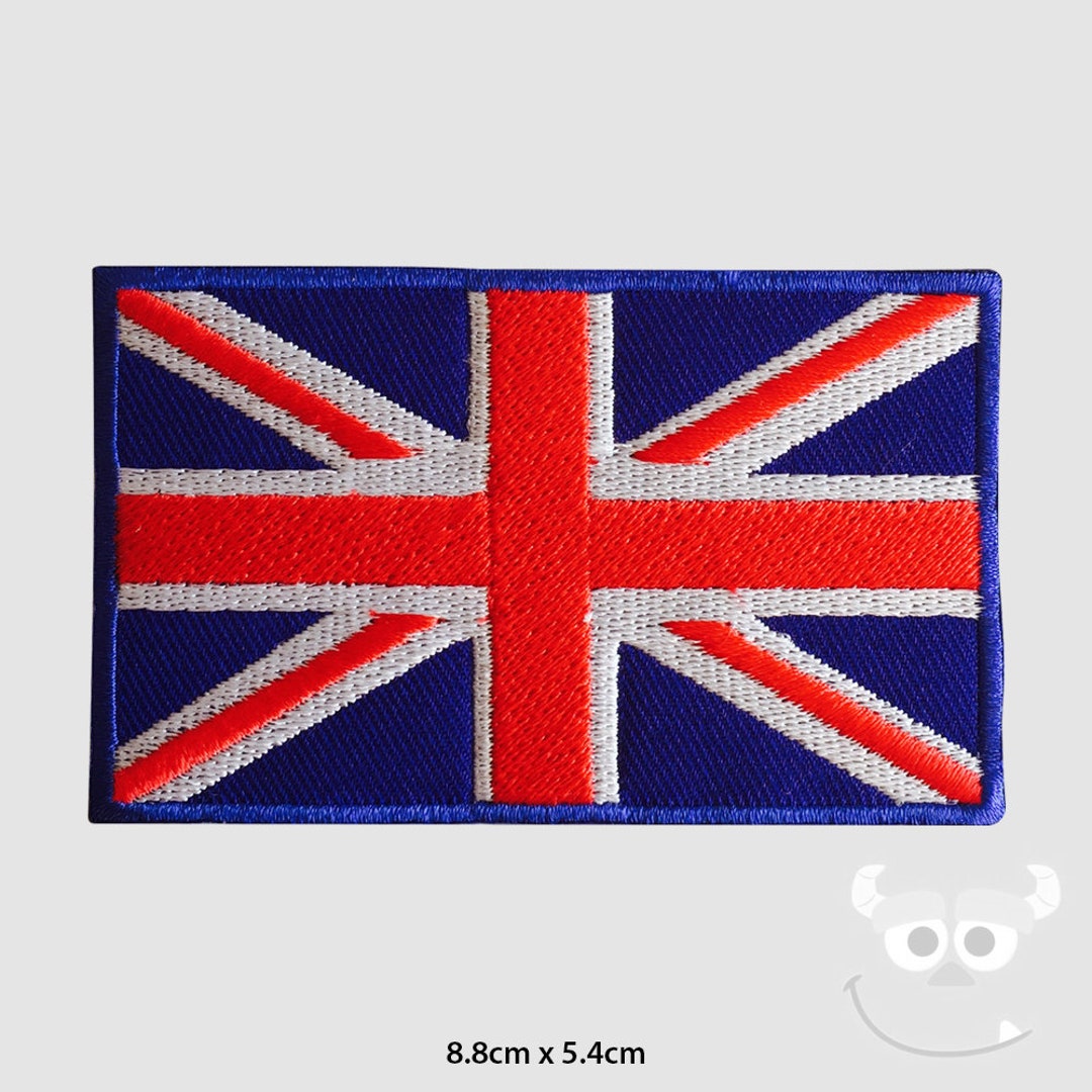 Union Jack Flag Patch With Name Embroidered Patch Iron on - Etsy UK