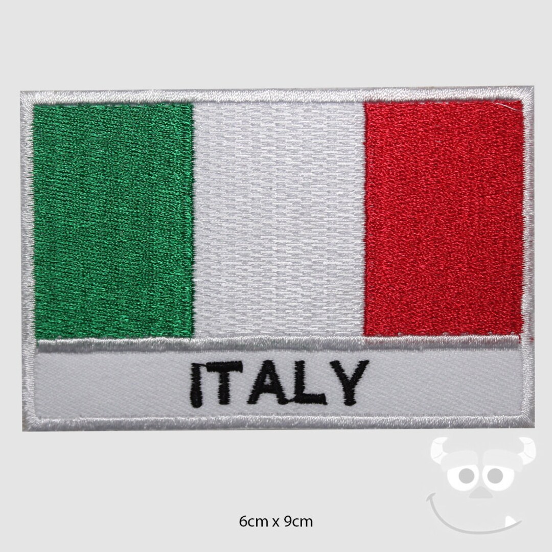 Italy Flag Patch Embroidered Patch Iron on Patch Sew on Patch for Clothes With Name - Etsy