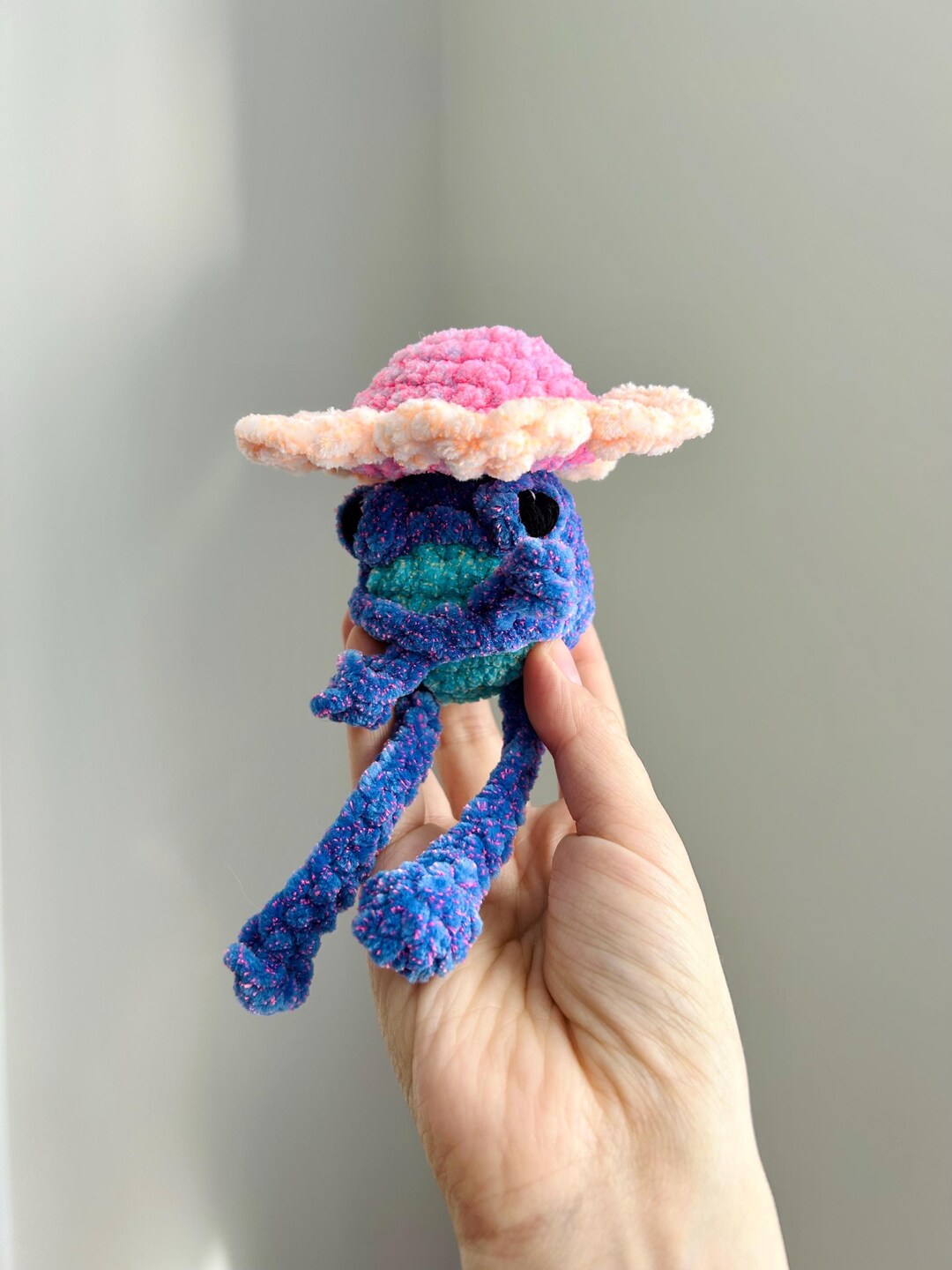 READY-TO-SHIP Crocheted Grumpy Frog Stuffy - Etsy