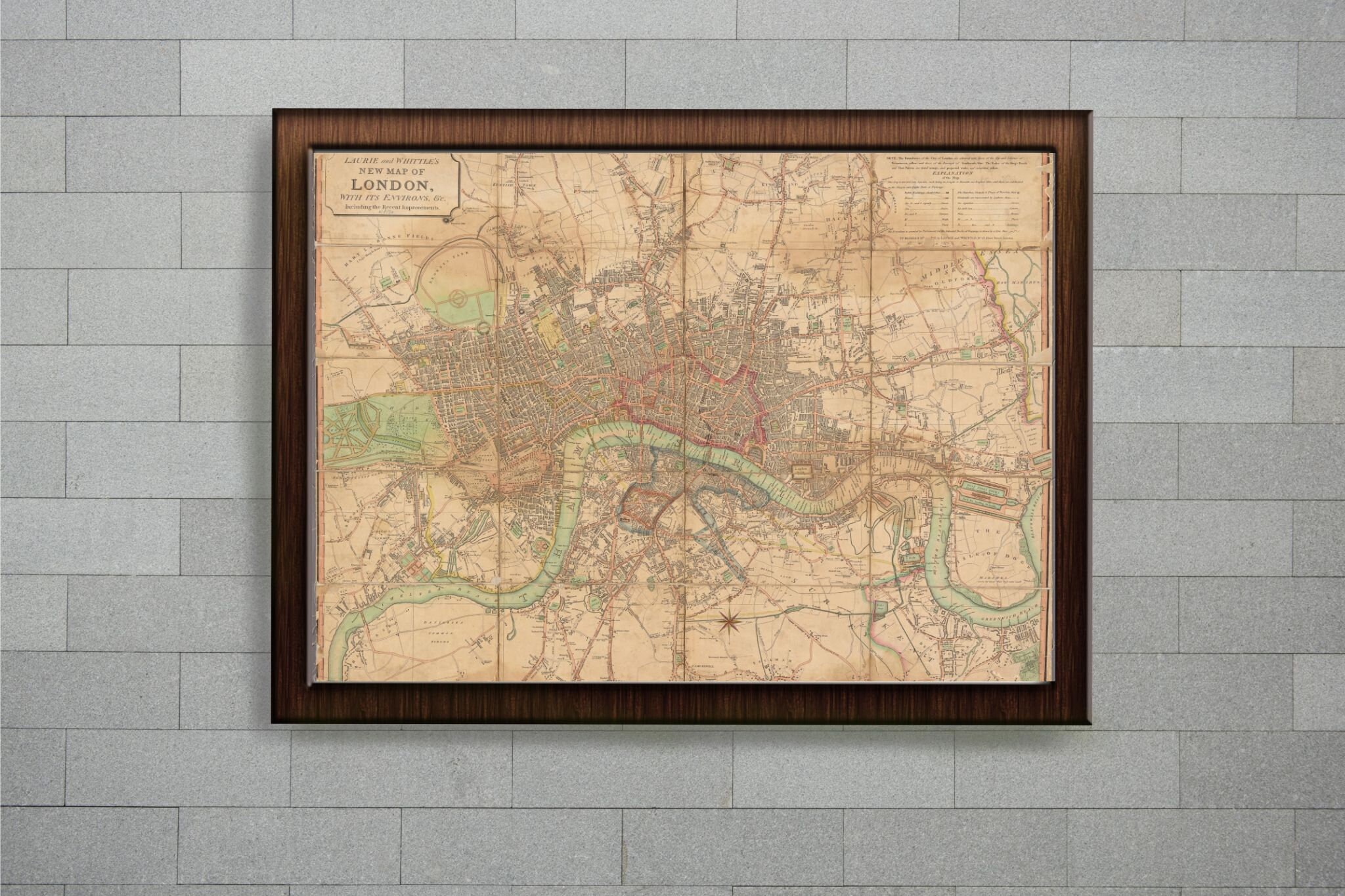 London Map Poster 1813 - Etsy