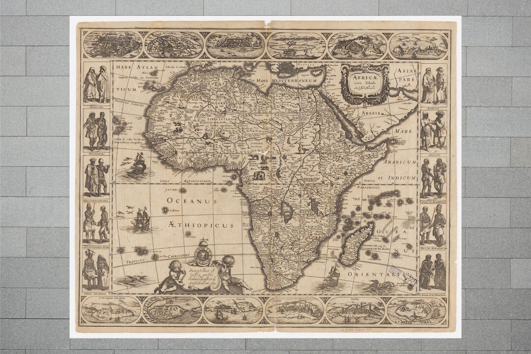 Ancient Map Africa 1623 - Etsy