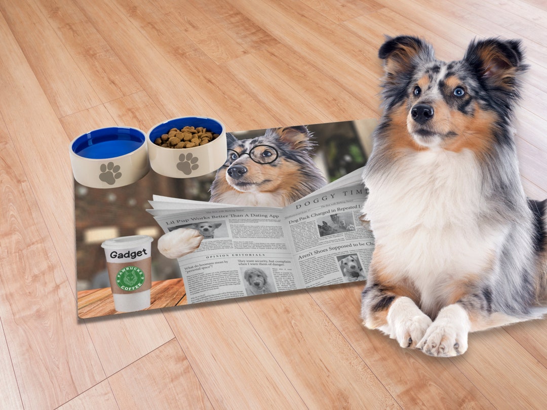 Personalized Dog Mats Using Pet Photo Name Personalized Dog Food Mat ...