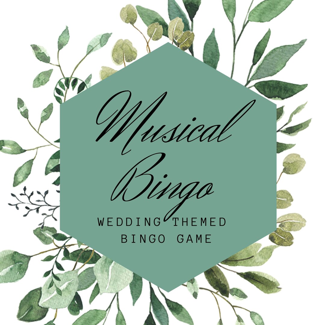 Bingo Game, Music Game, Wedding Bingo, Instant Digital Download, Bridal ...