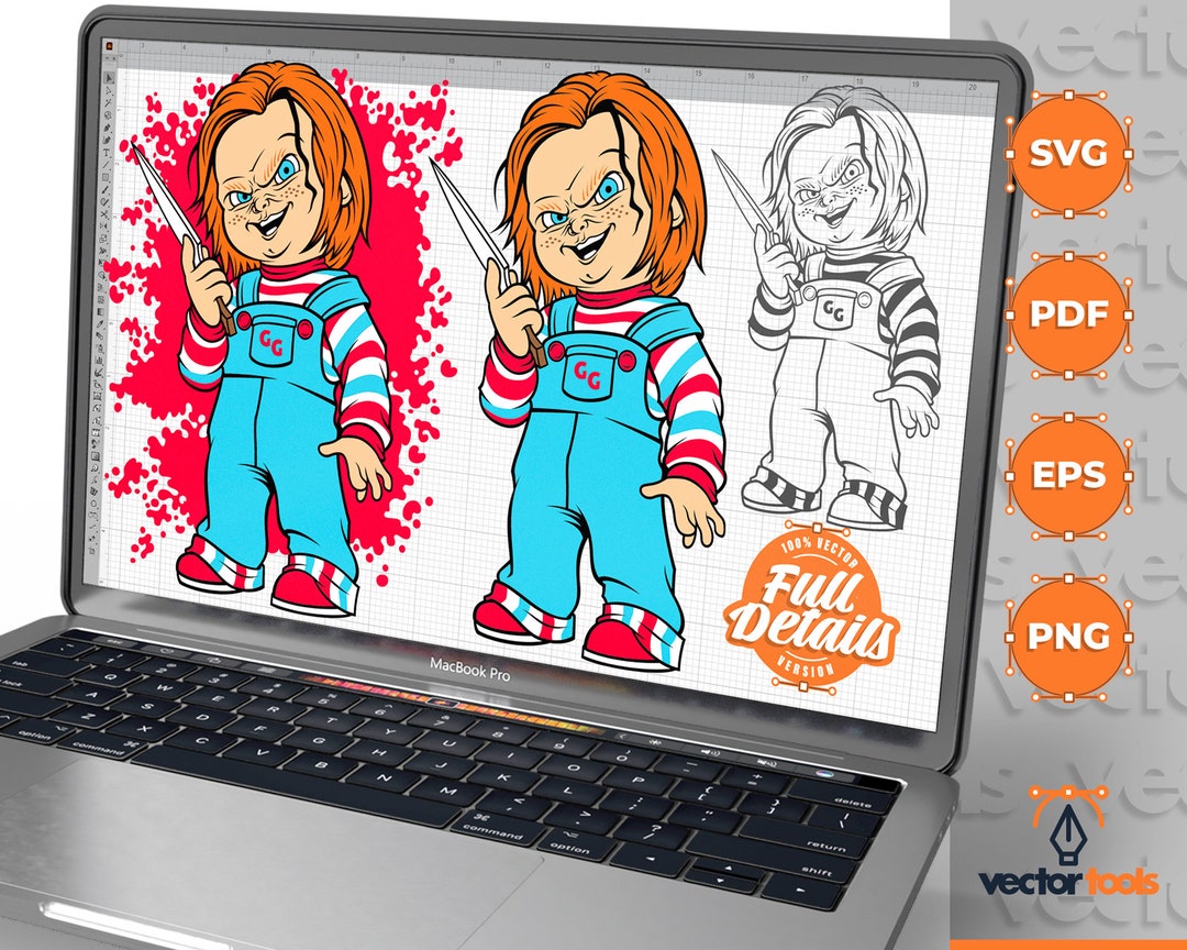 Chucky Svg , Chucky Horror movie svg, Chucky clip, art Halloween Svg ...