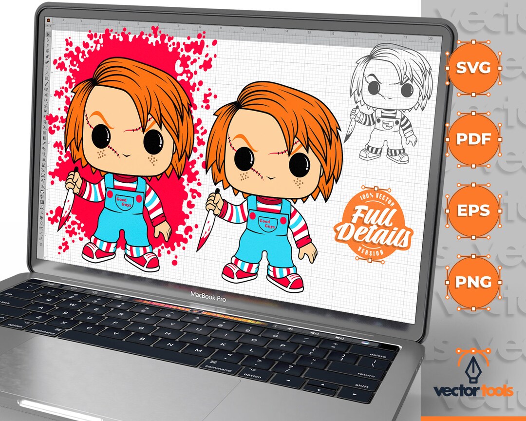Chucky Svg, Funko, Chucky Horror movie svg, Halloween Svg, Movie Character Killer Svg, Childs ...