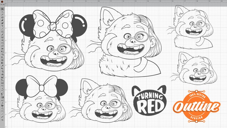 Turning Red, Turning Red Svg, Meilin Svg, Turning Red Clipart, Turning ...