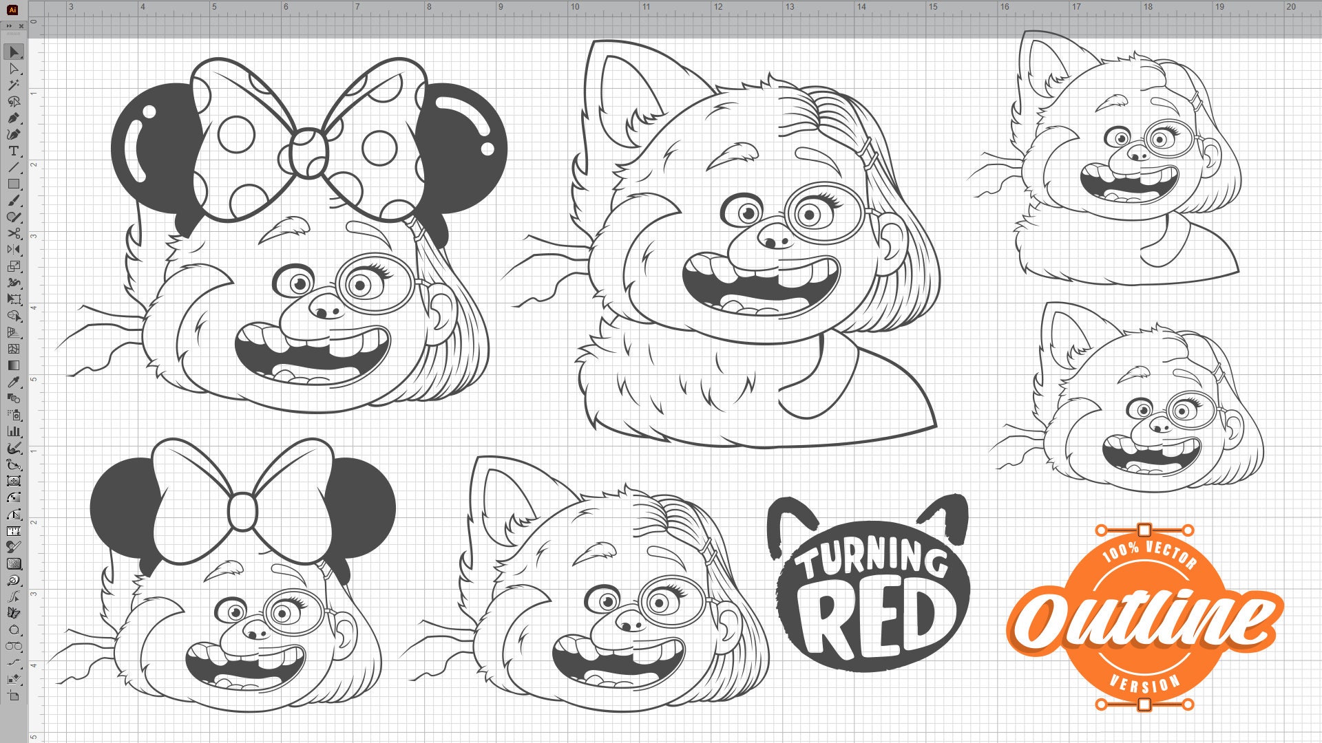 Turning Red, Turning Red Svg, Meilin Svg, Turning Red Clipart, Turning ...