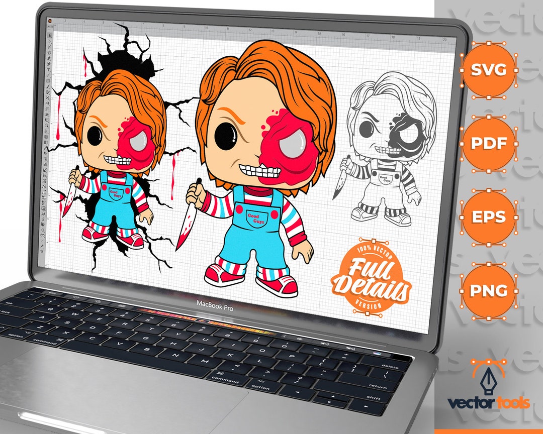 Chucky Svg, Funko, Chucky Horror Movie Svg, Halloween Svg, Movie Character Killer Svg, Childs ...