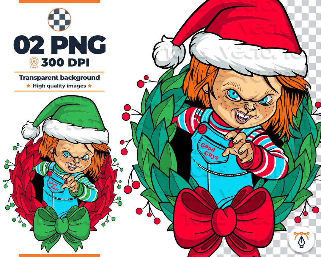 Chucky Png, Chucky Christmas Png, Scary Christmas, Christmas Horror ...