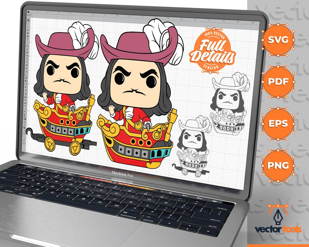 Captain Hook SVG, Captain Hook, Captain Hook Funko SVG, Funko Svg ...