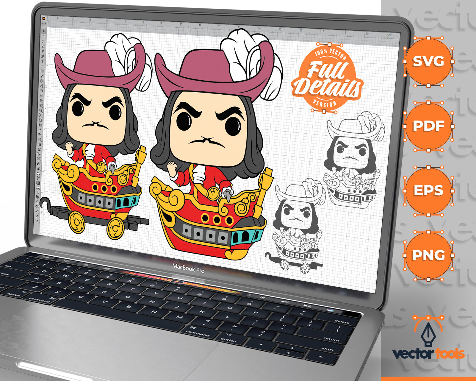 Captain Hook SVG Captain Hook Captain Hook Funko SVG Funko - Etsy