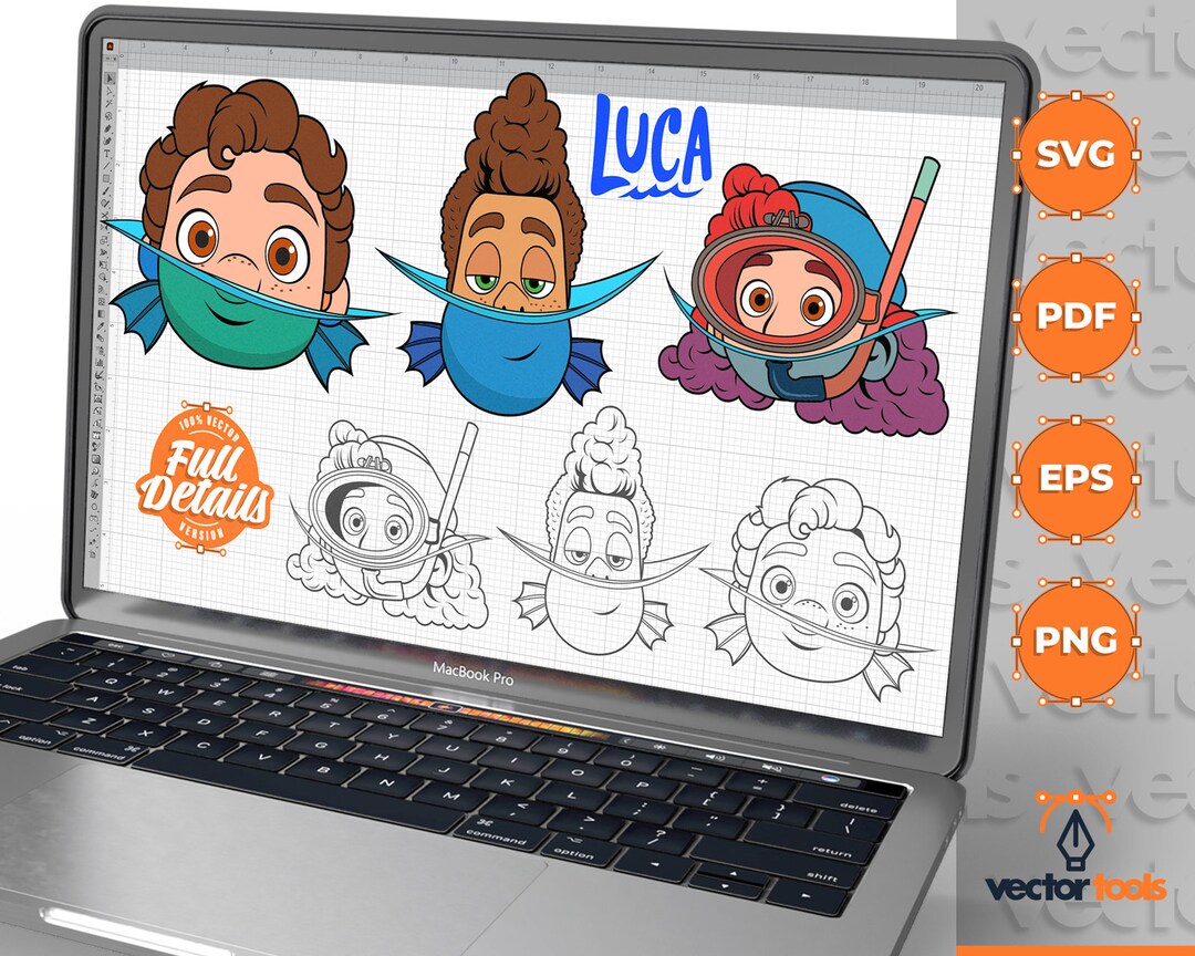 Luca, Alberto, Giulia, Luca Svg, Alberto SVG, Luca Clipart, Luca ...