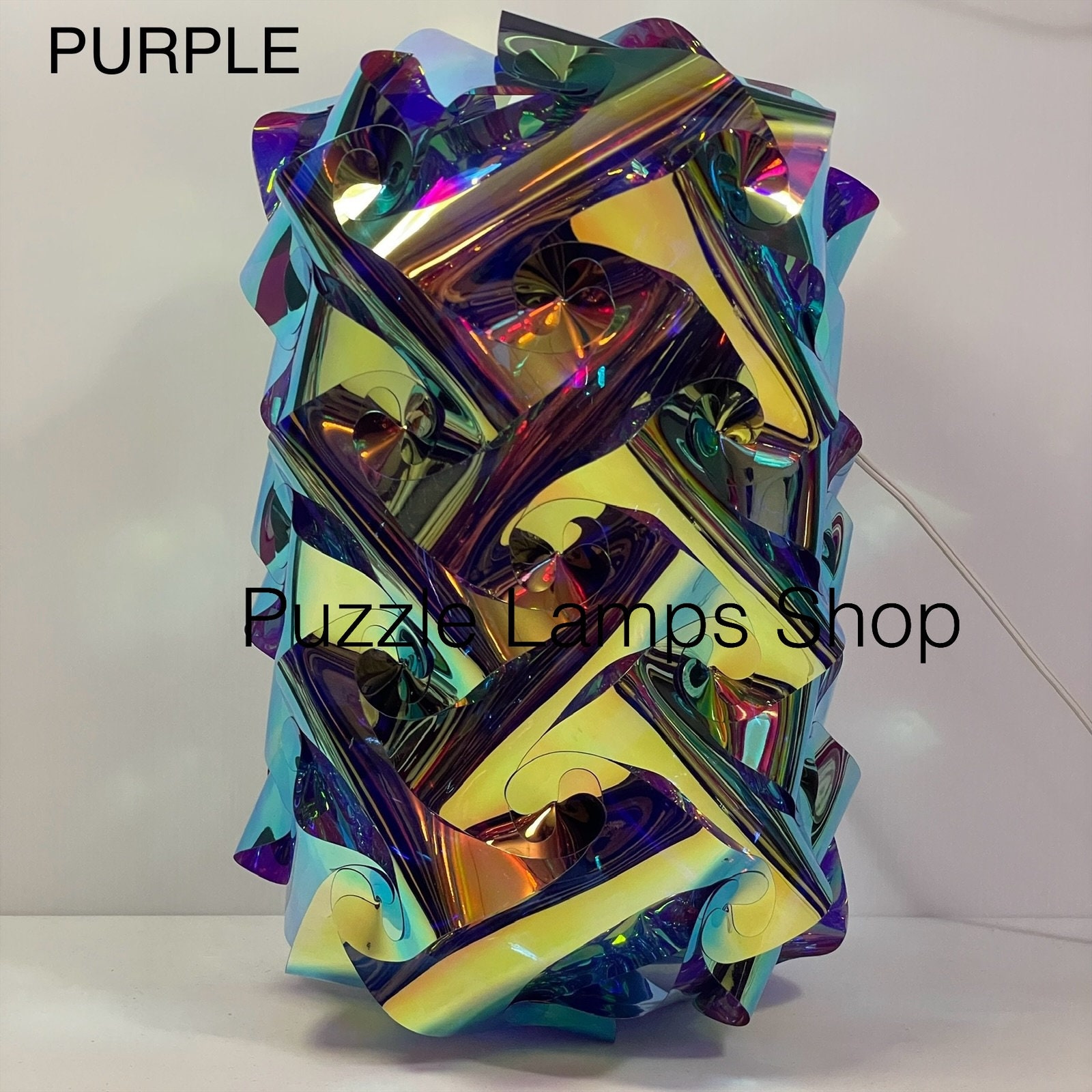 Puzzle Lamps Iridescent Colors in Cylinder Shape. Lights for Camping ...