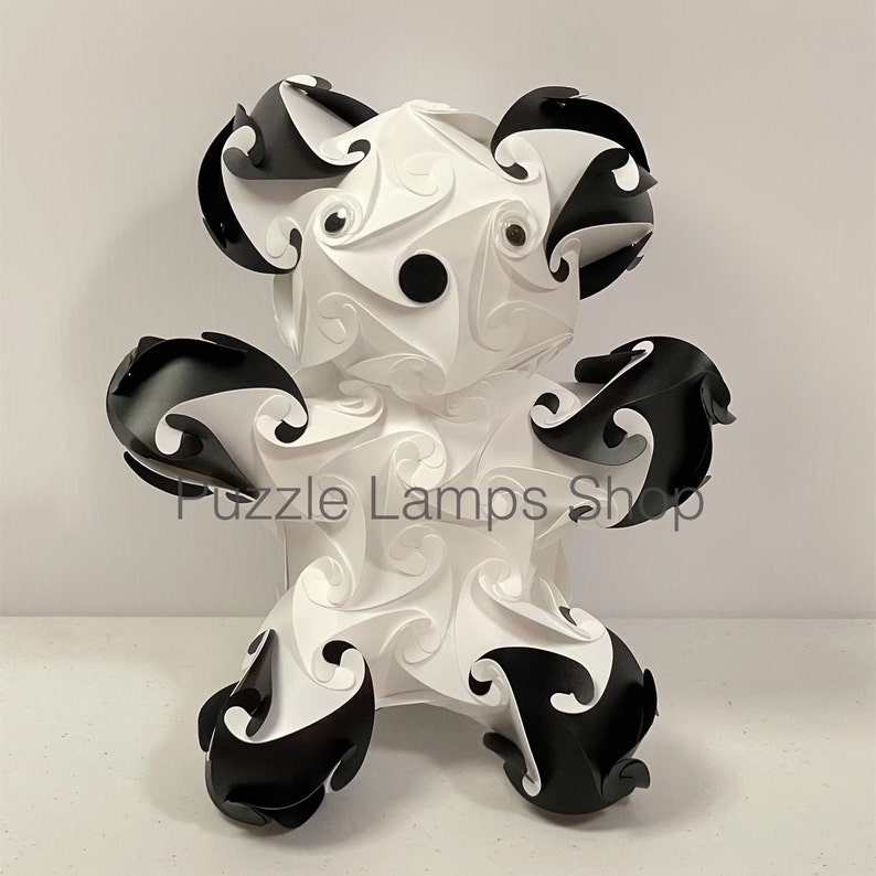 Panda/ Teddy Bear Night Light Puzzle Lamps. Fully Assembled/ Customize ...