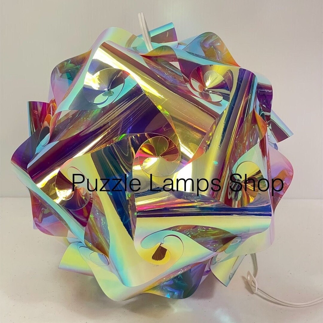 Puzzle Lamps Iridescent Colors Light for Camping. - Etsy