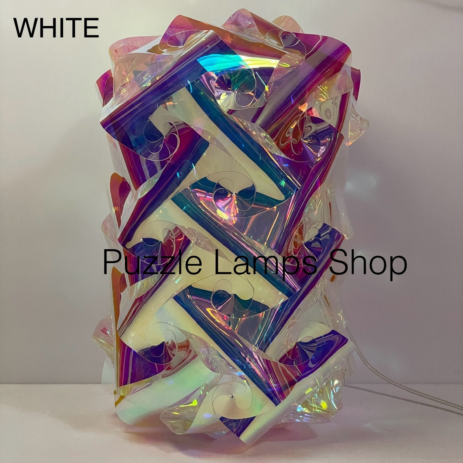 Puzzle Lamps Iridescent Colors in Cylinder Shape. Lights for Camping ...