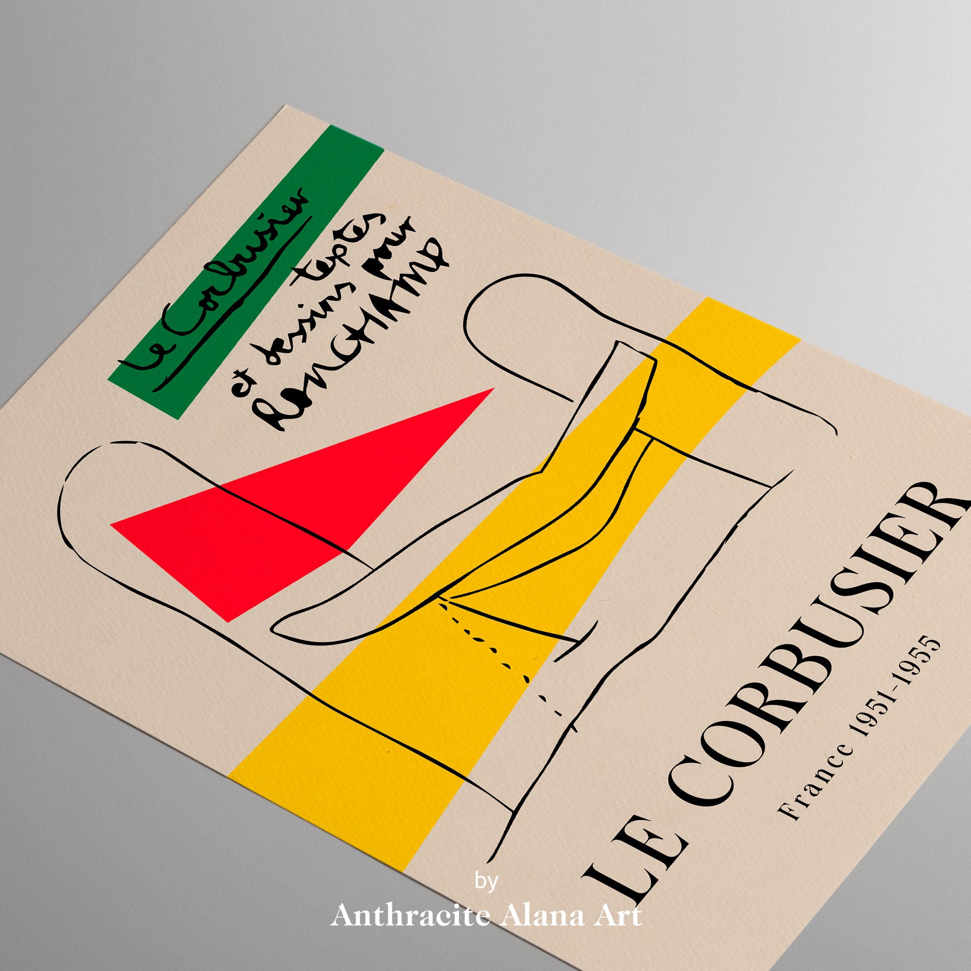 Le Corbusier Chapelle Ronchamp Wall Art, Corbusier Drawing Architecture ...