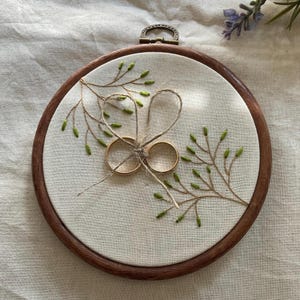 Wedding Ring Holder for Ceremony, Handmade Embroidered Design - Etsy
