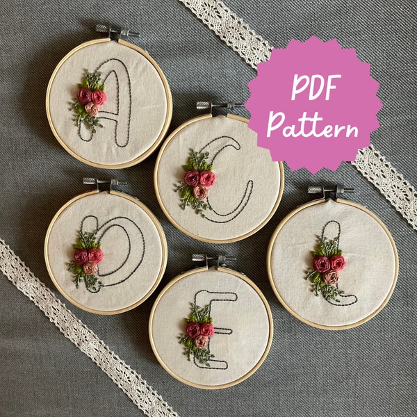 Letter Embroidery Pattern - Etsy