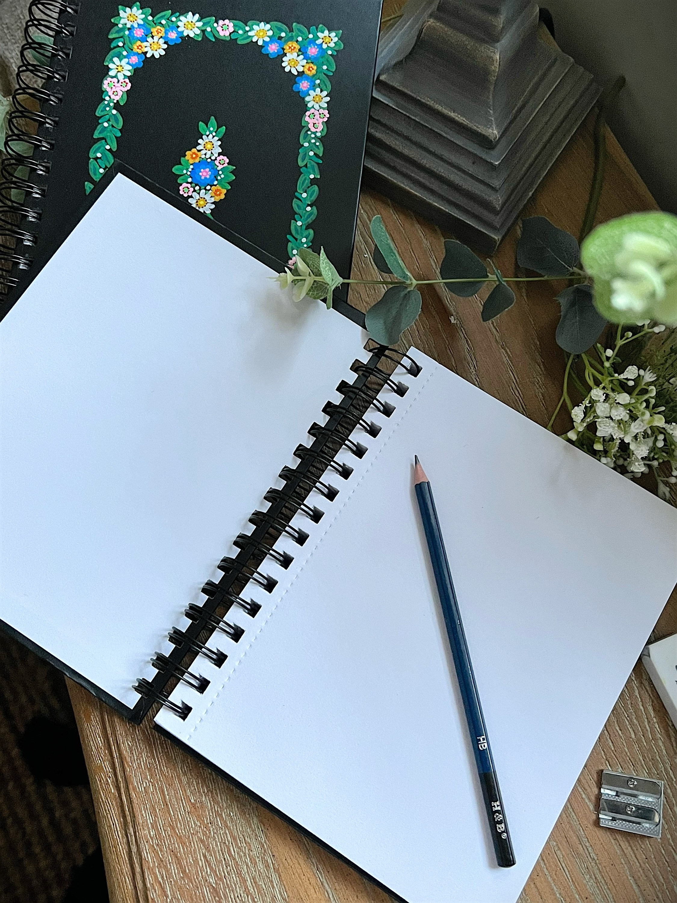 Hand Painted Artists Sketchbook - Etsy