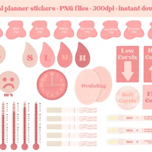 Digital Planner Stickers for Ttc/infertility Digital Stickers Digital ...
