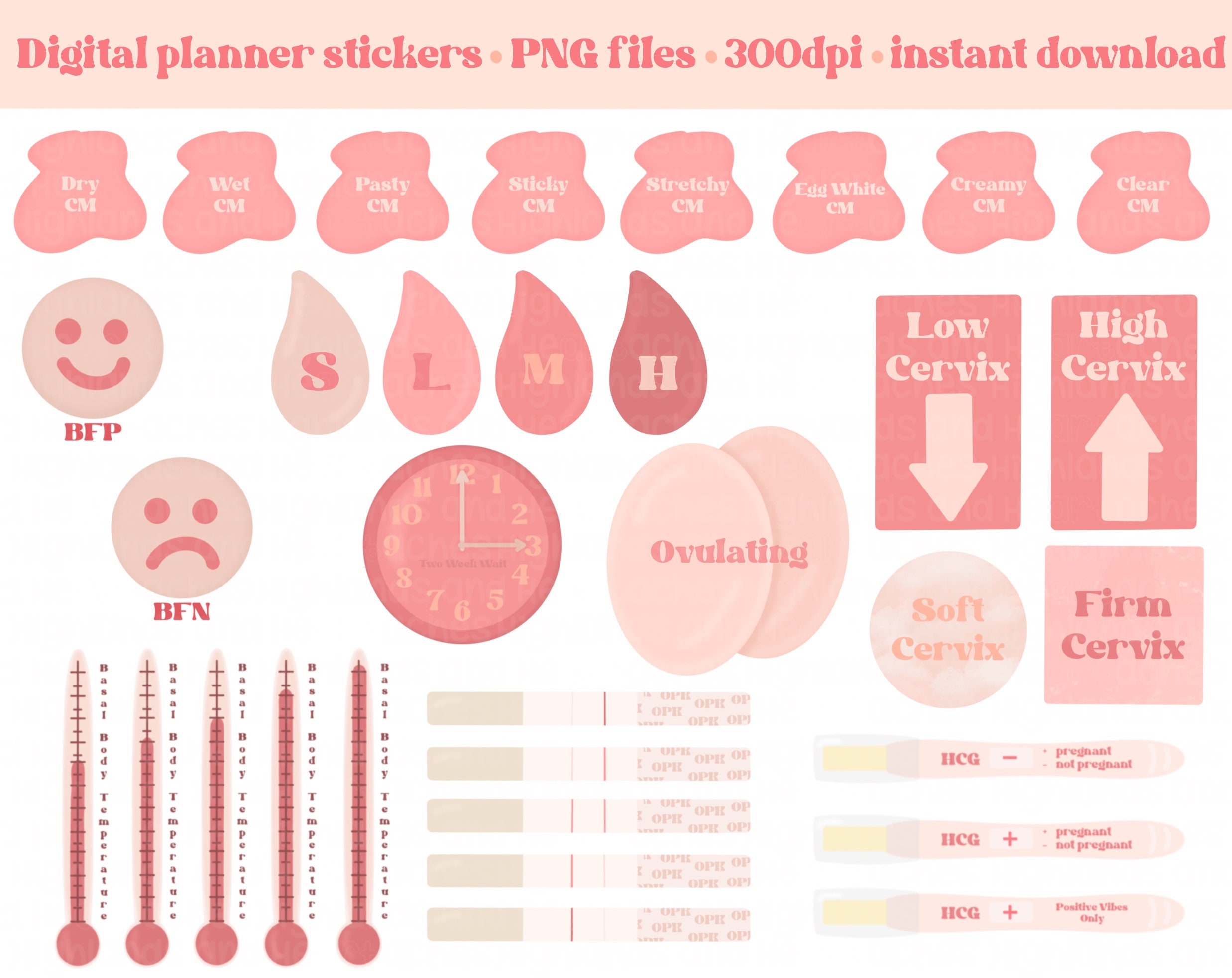 Digital Planner Stickers for Ttc/infertility Digital Stickers Digital ...