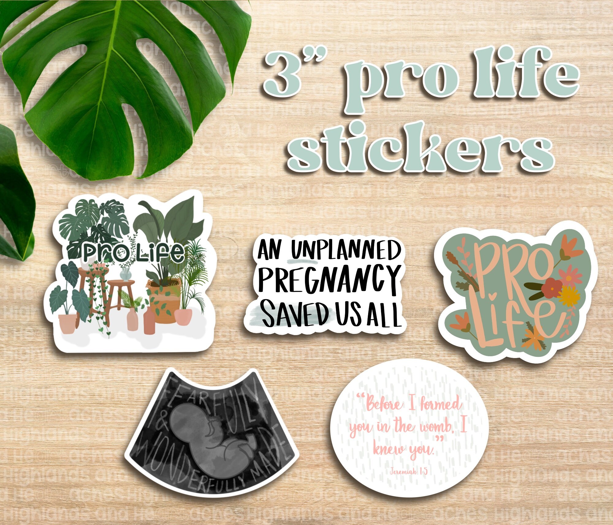 Pro Life Stickers Stop Abortion Sticker for Hydroflask Plant Lover Baby ...