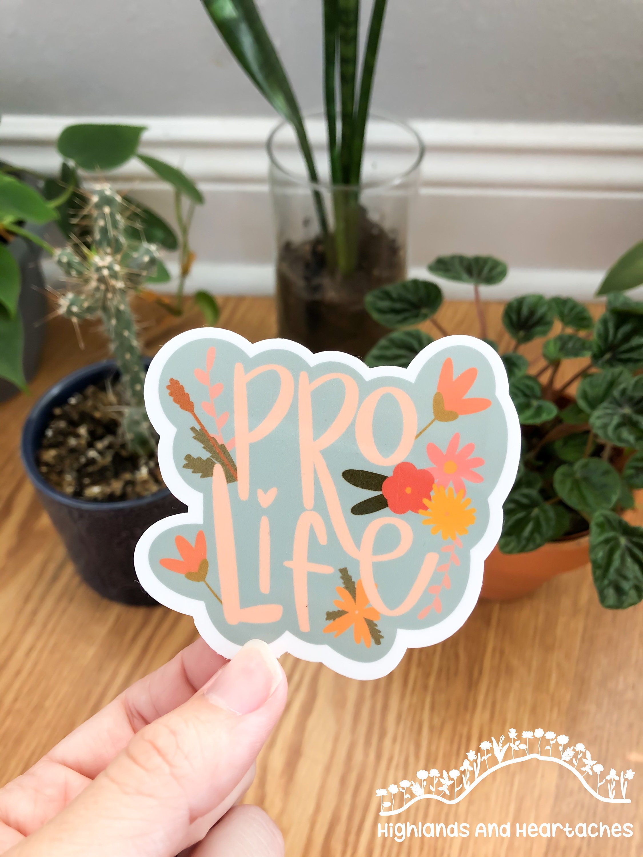 Pro Life Stickers Stop Abortion Sticker for Hydroflask Plant Lover Baby ...