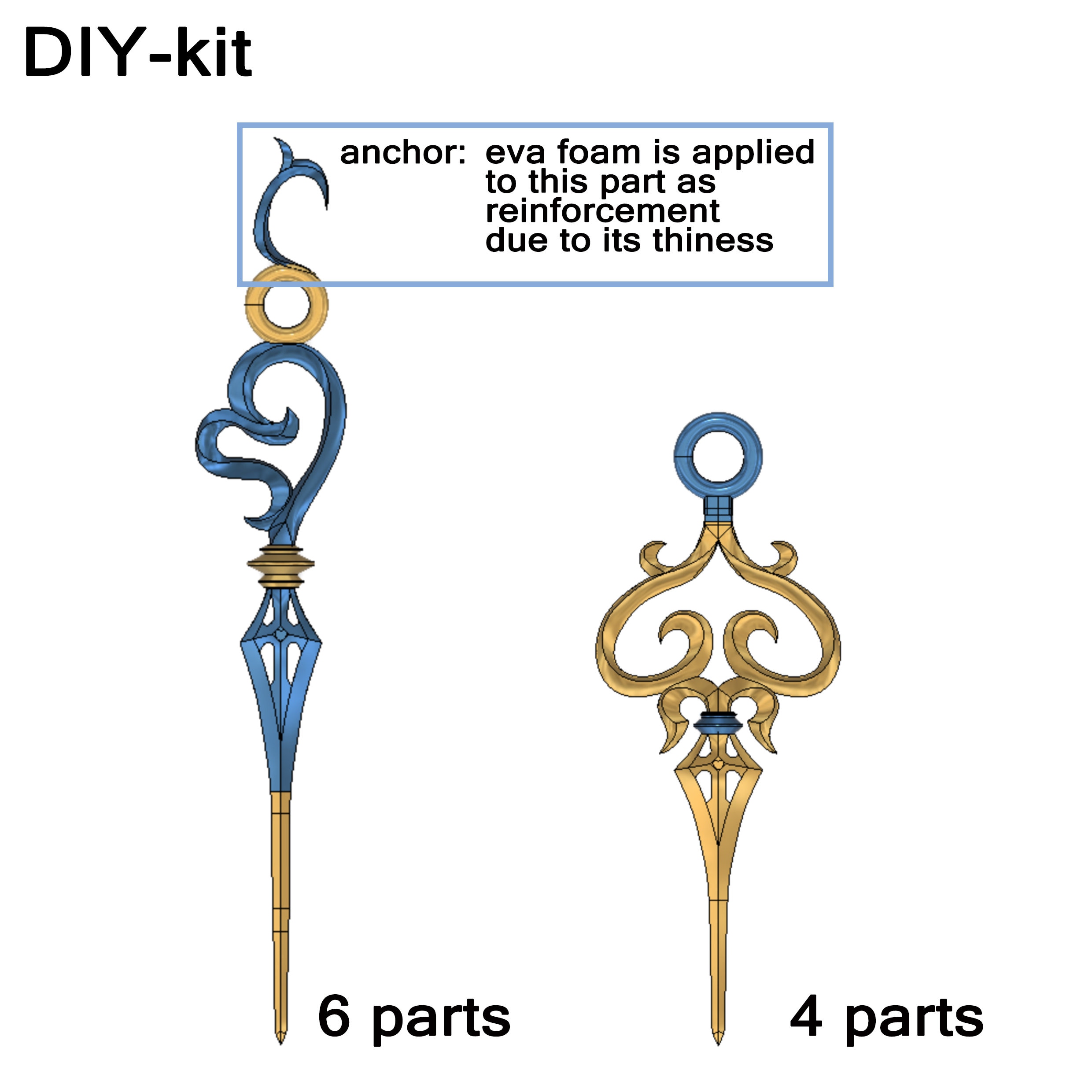 Ouro Kronii's Swords | Hololive Cosplay - Etsy