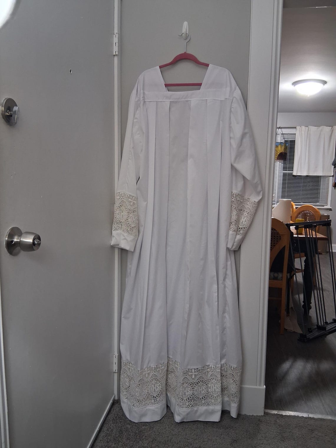 Roman Style Yoke Neck Alb Vestment Cotton Lace Priest Seminarian - Etsy