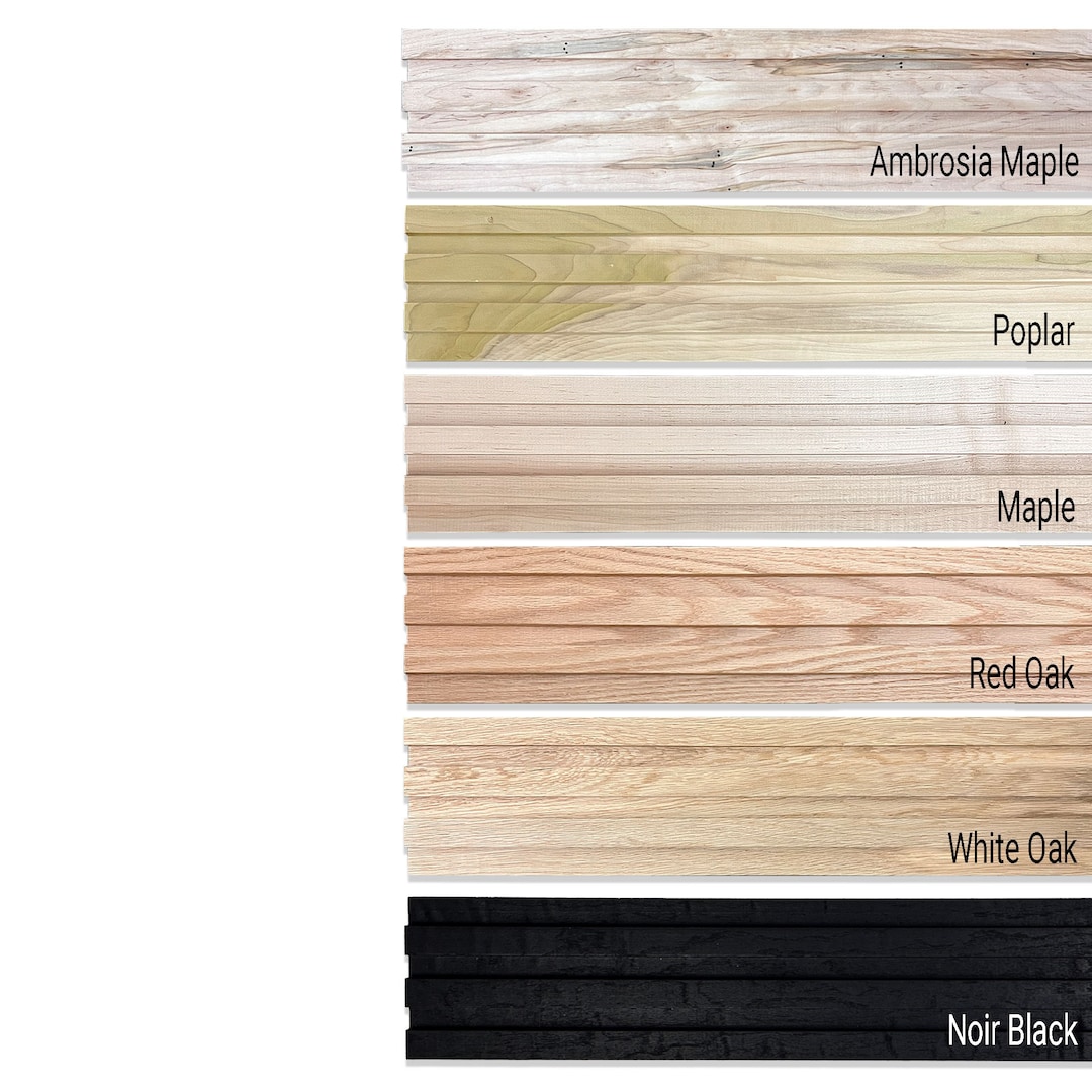 Samples of Wood Slat Wall Panels | 6" Samples of Each Wood Option ...