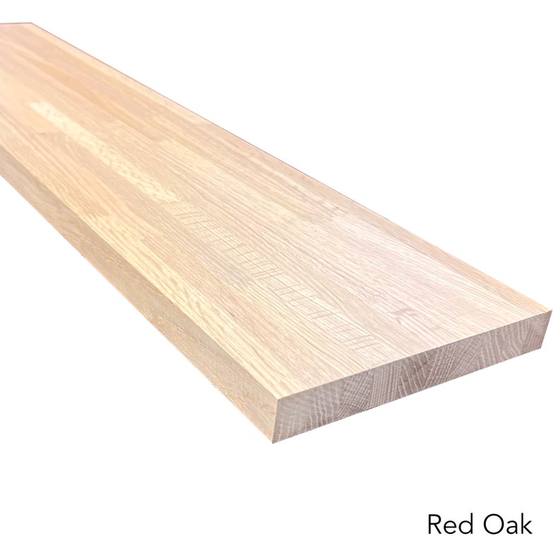 Red Oak Butcher Block Slab or Shelf | 8" or 12" Wide | Unfinished | 24 ...