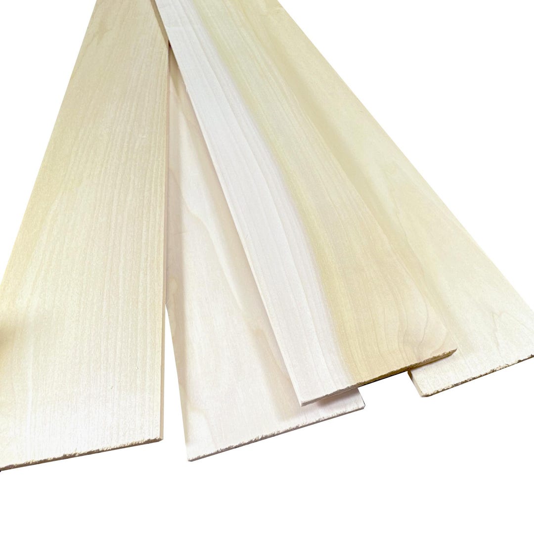 1/4" X 3-1/2" X 24" Solid Poplar Boards | Unfinished Real Hardwood ...