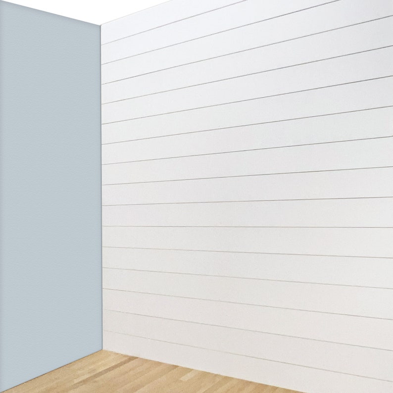 White Primed Shiplap Paneling | Nickel Gap Planks | Accent Walls ...