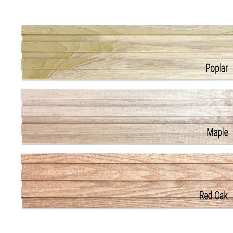 Samples of Wood Slat Wall Panels 6 Samples of Each Wood Option - Etsy