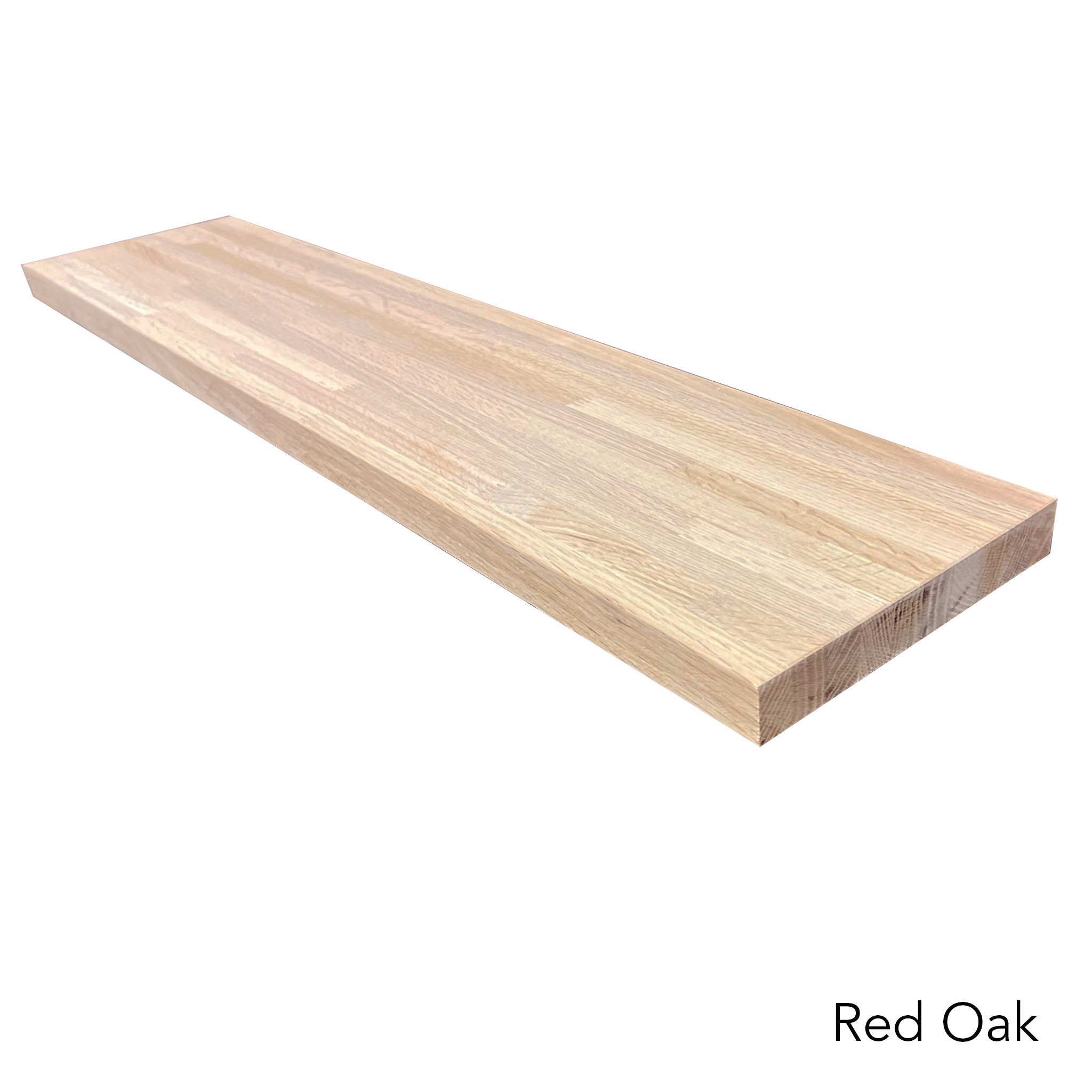 Red Oak Butcher Block Slab or Shelf | 8" or 12" Wide | Unfinished | 24 ...
