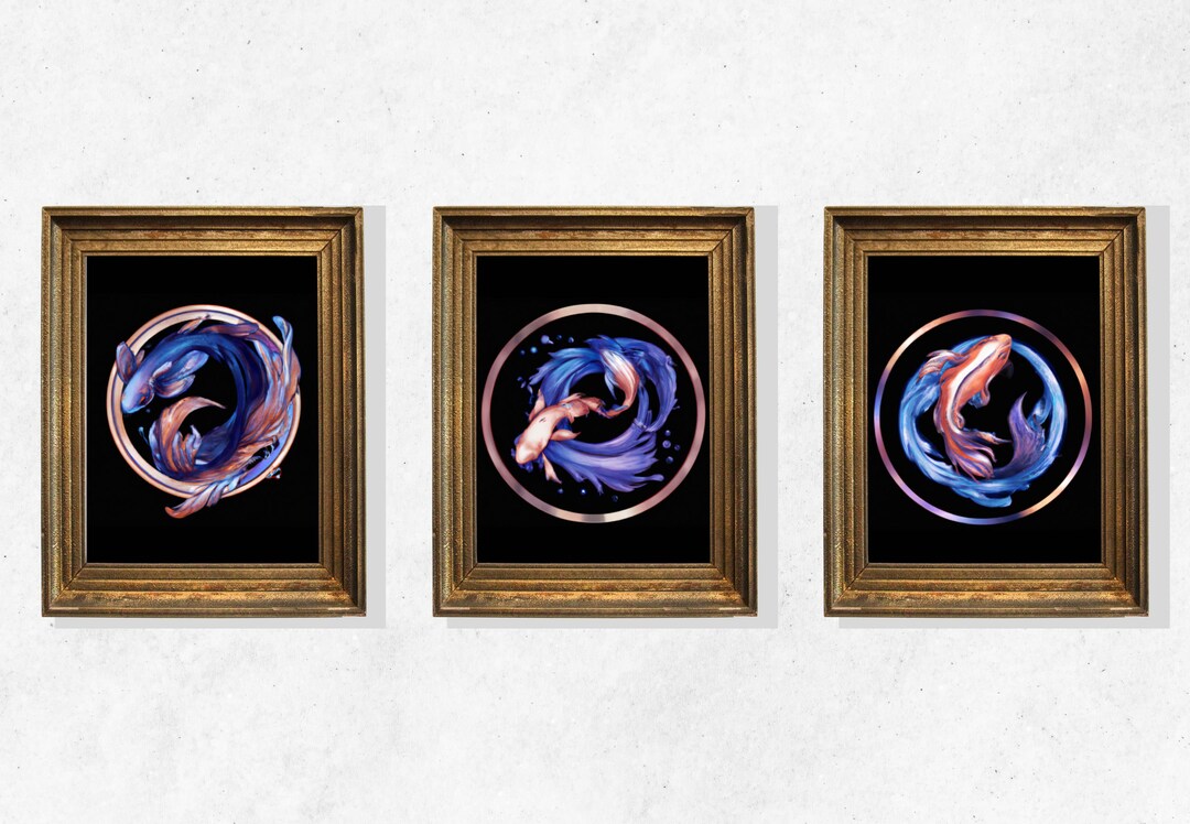 Mystic Beta Fish Wall Art Digital Beta Prints, 3 Pack - Etsy