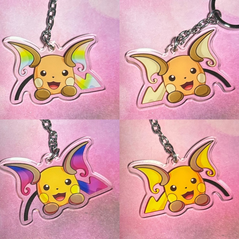 Bisexual Peaking Raichu 2 Acrylic Keychain Shiny Pokemon LGBTQ Gift ...