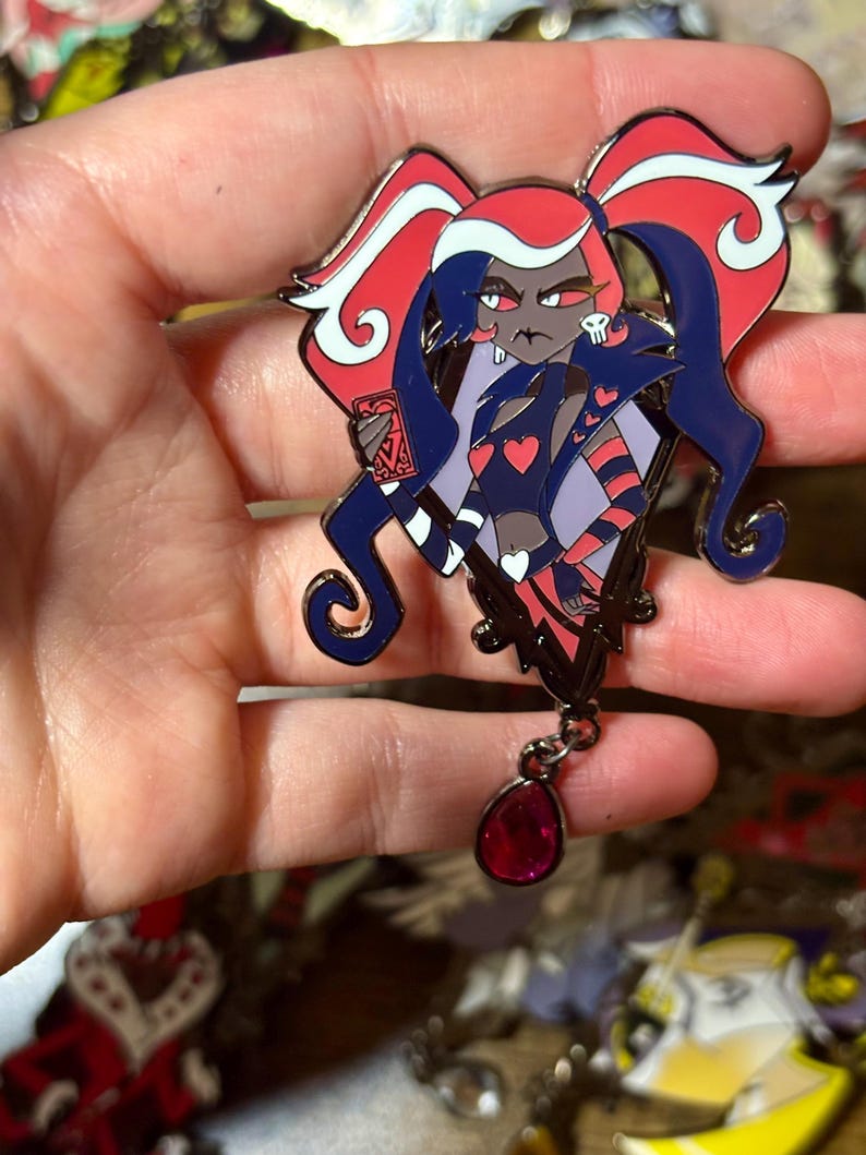 Vox Portrait Enamel Pin | Hazbin Hotel Fanart - Etsy