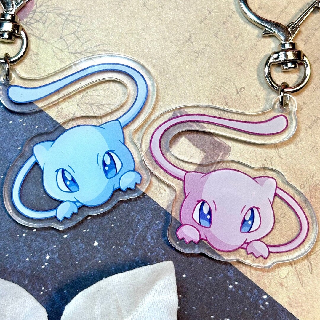 Mew 2 Acrylic Keychain Cute Legendary Videogame Charms and Gifts Shiny ...