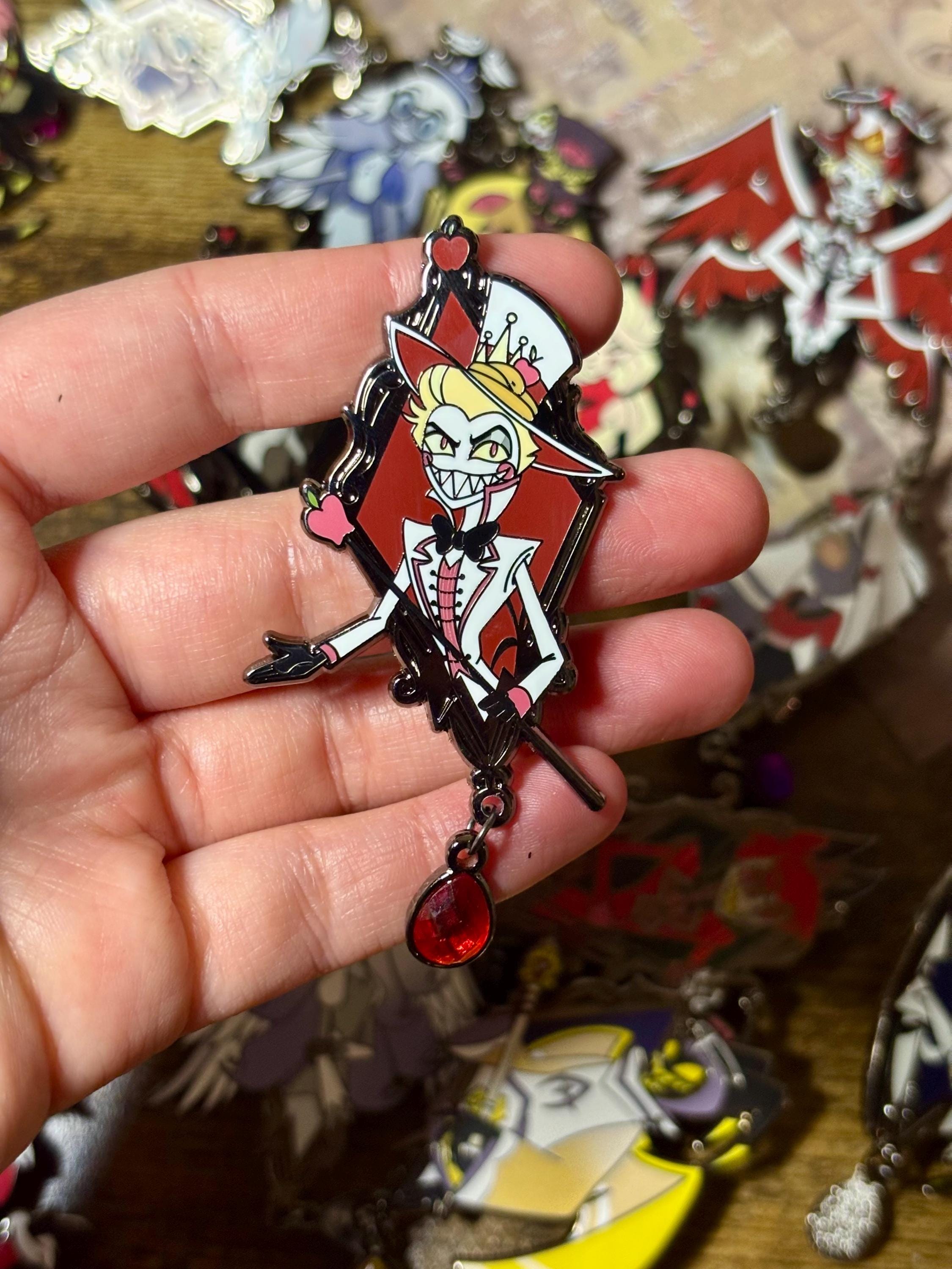 Lucifer (demon Form) Portrait Enamel Pin | Hazbin Hotel Fanart - Etsy