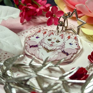 Cerberus Keychain Charm | Original Art Inspired by Greek Mythology - Etsy